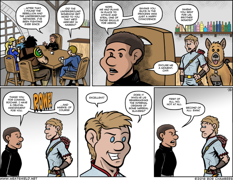 641 – Rochar and Markie the Wonder Dog | MeatShield by Rob Chambers